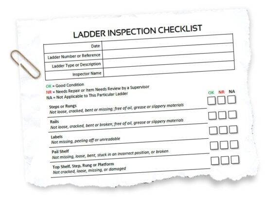 Portable Ladder Self Inspection checklist - HSSE WORLD