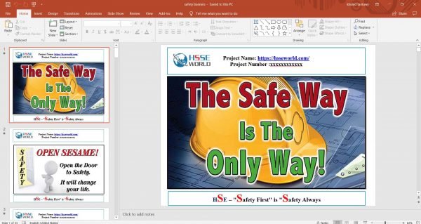 Safety banners and Posters at construction site