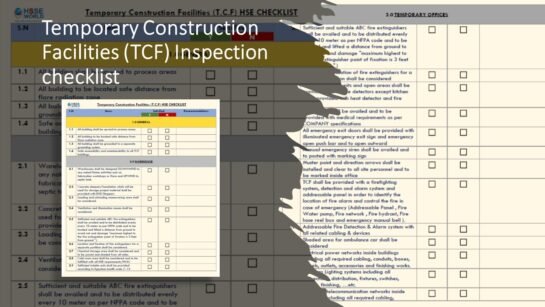 Temporary Construction Facilities (TCF) Inspection checklistHSSE WORLD