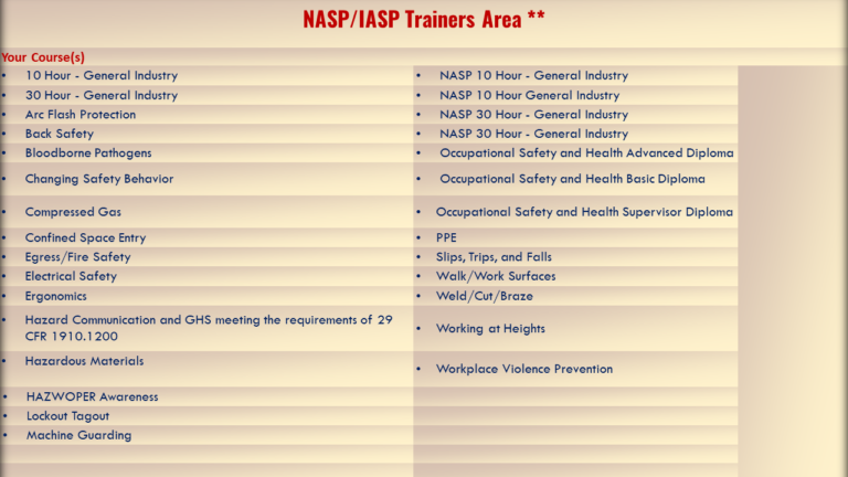 Free Safety Training Resources HSSE WORLD