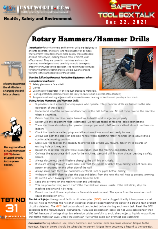 tool-box-talk-rotary-hammers-hammer-drills - HSSE WORLD