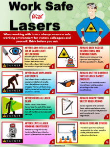 Safety Photo: Work Safe with Lasers- Laser safety HSSE WORLD