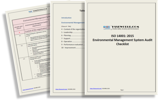 Environmental Management System Audit Checklist HSSE WORLD
